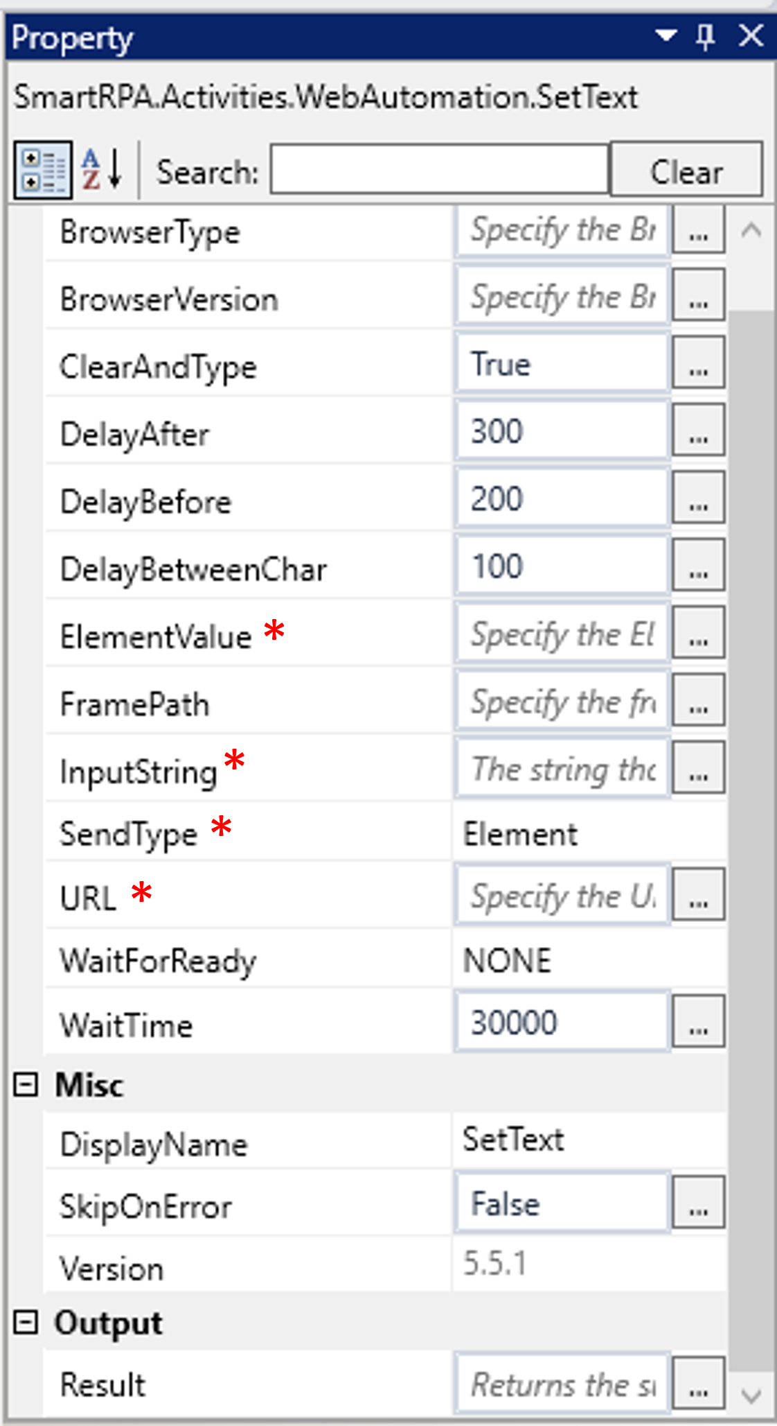 WebAutomation- Set Text Activity | Robility Docs